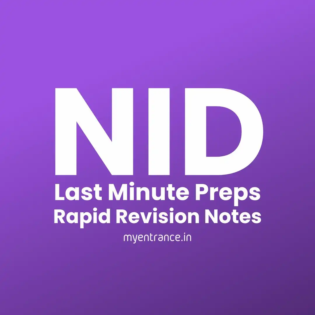 NID Last Minute Preparation Guide - My Entrance