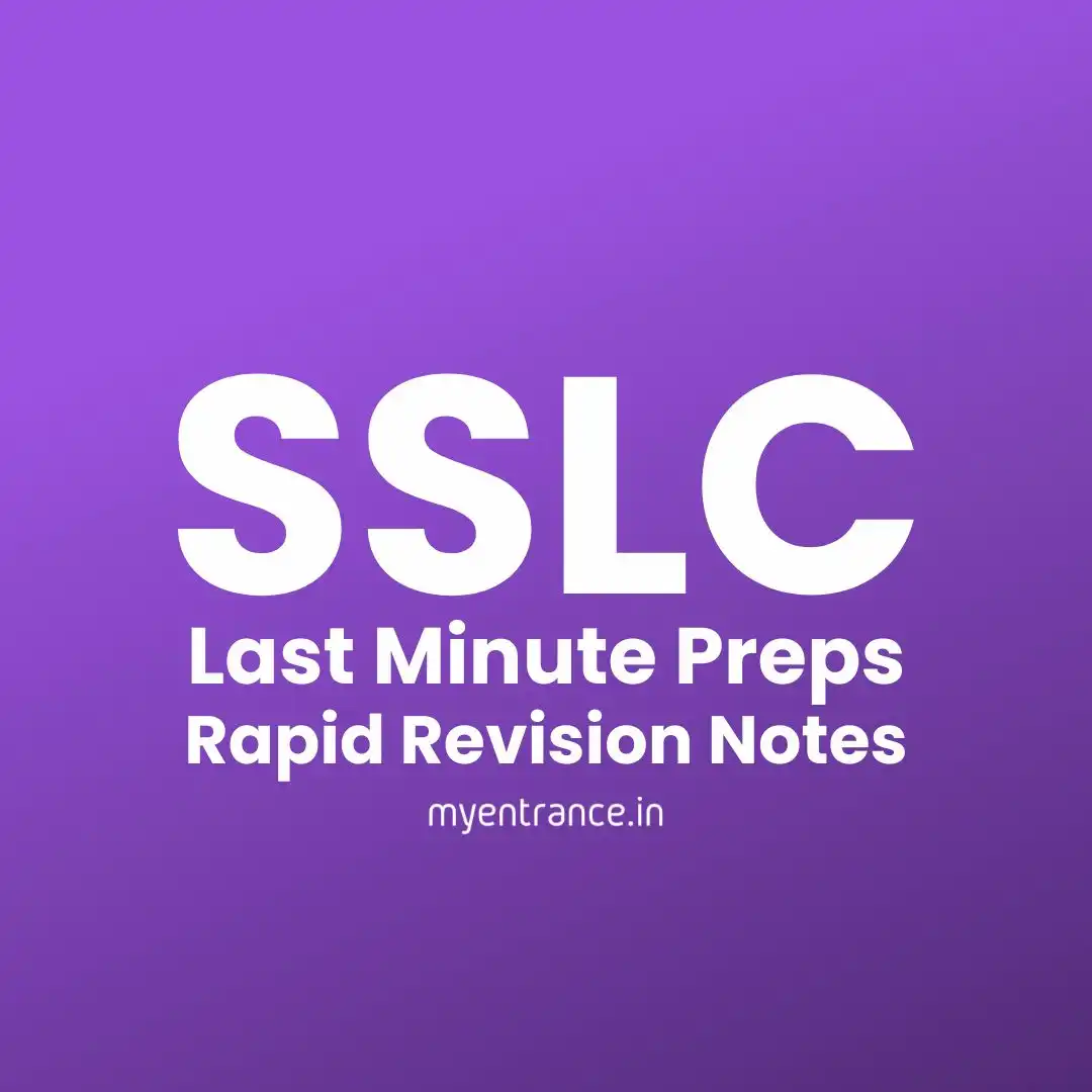 Kerala SSLC Class 10 Last Minute Preparation Guide - My Entrance